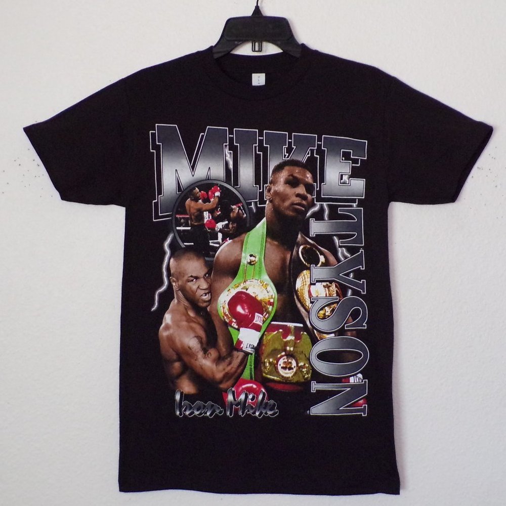 New "Mike Tyson Picture Collage" Unisex Silkscreen Sh… - Gem